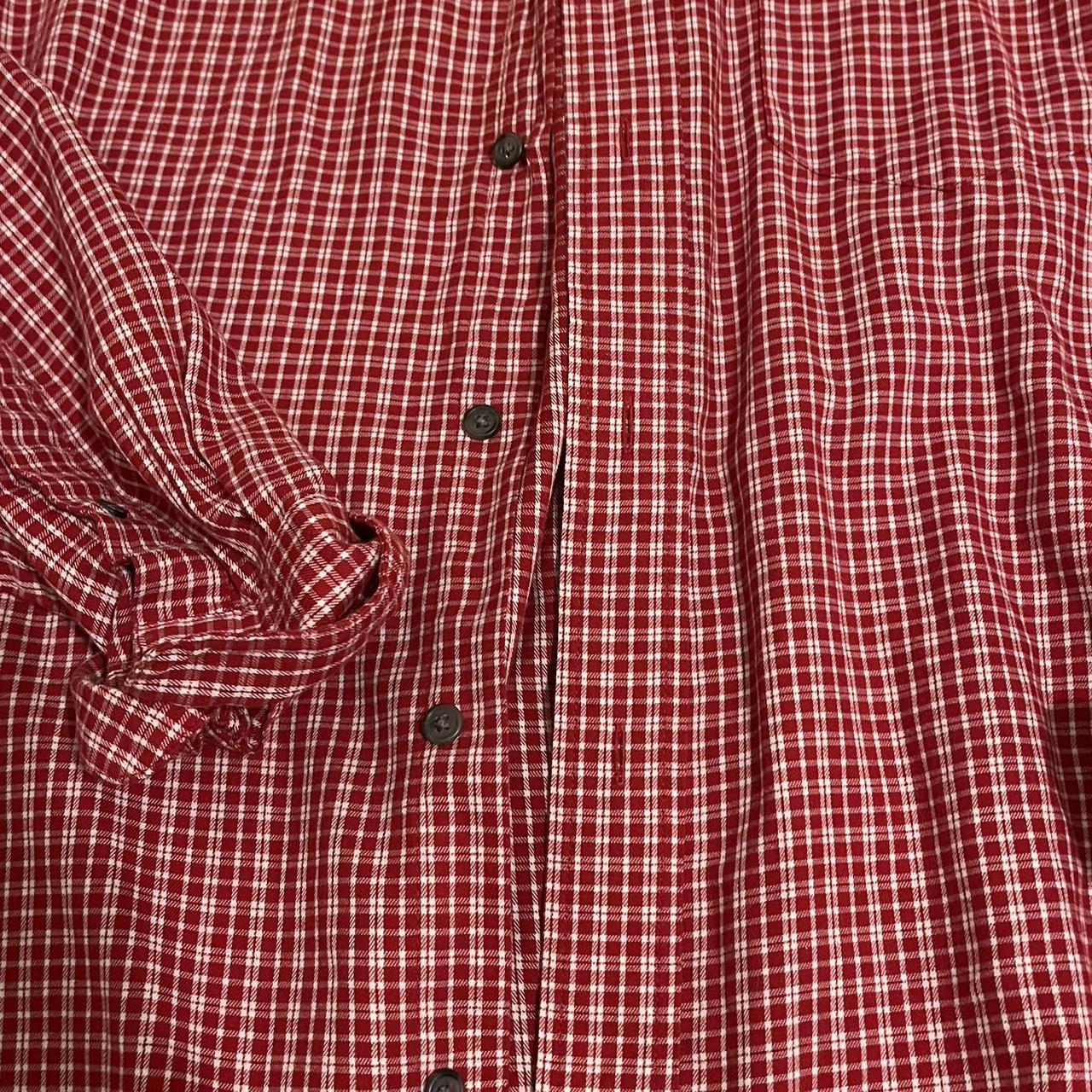 Red plaid button up size L brand “Chaps” #plaid... - Depop