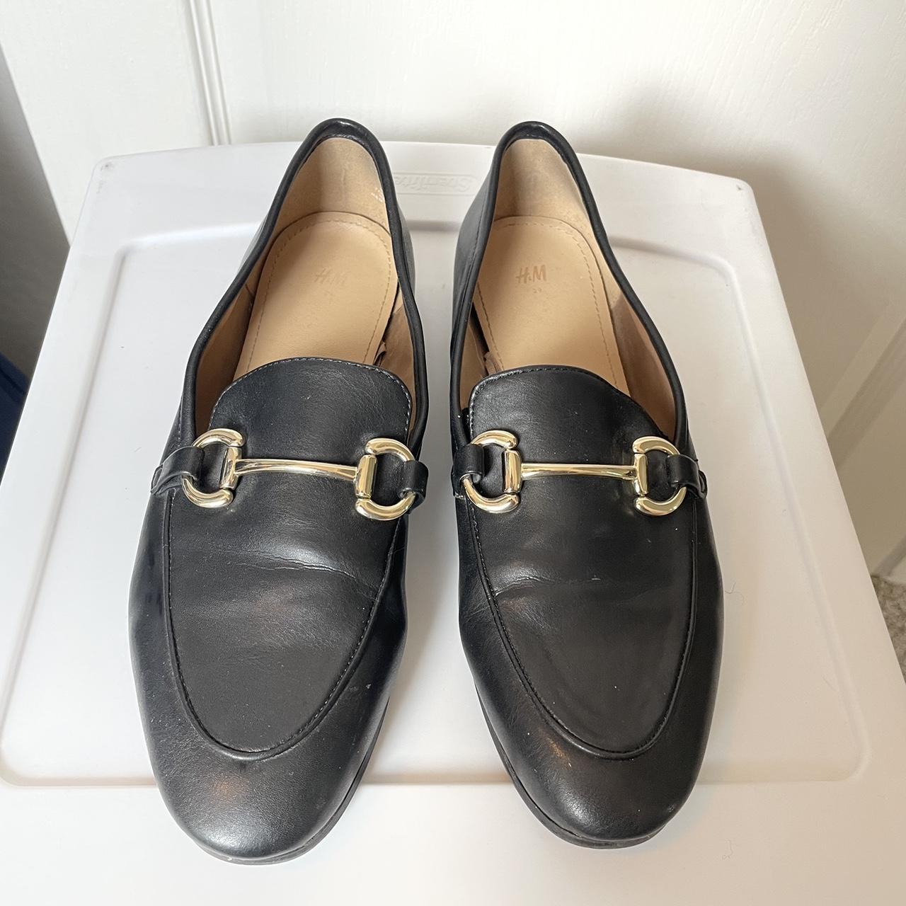 Black H&M Loafers women’s Size: 8 #loafers... - Depop