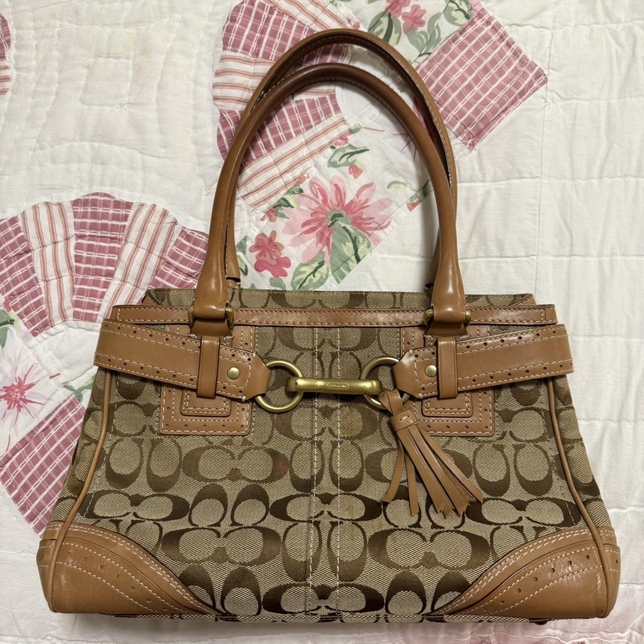 Vintage Hamptons Brown Monogram Carry All Coach... - Depop