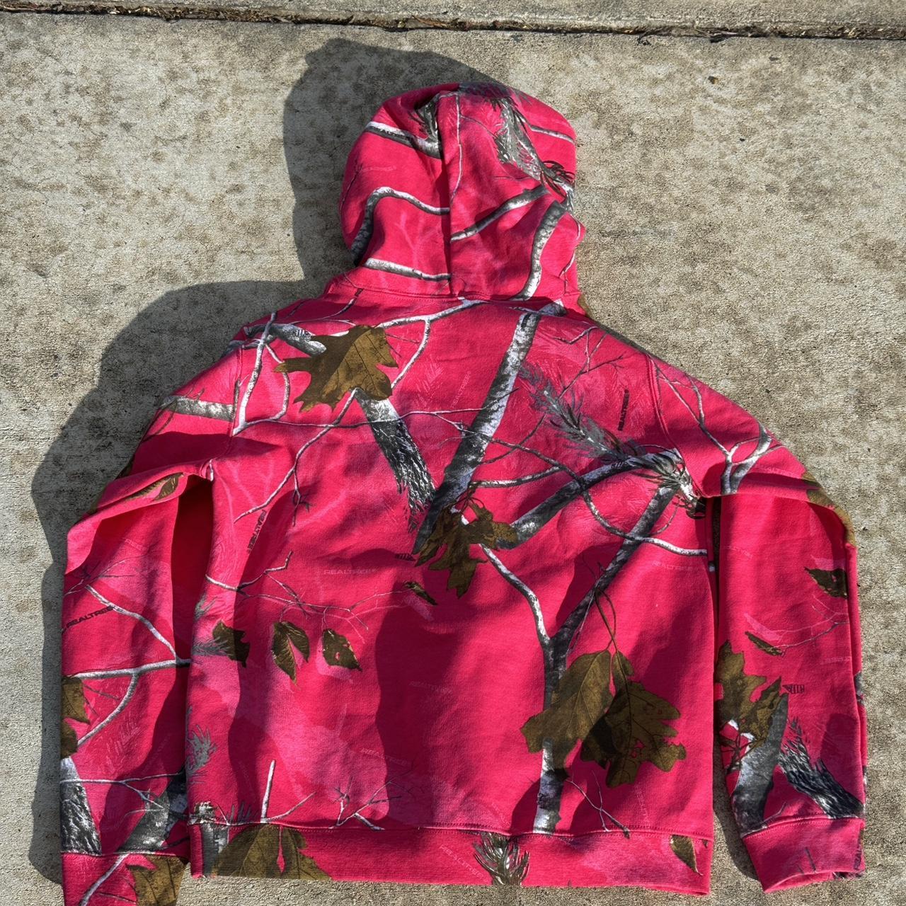 Hot Pink Real Tree Camo Hoodie size - youth... - Depop