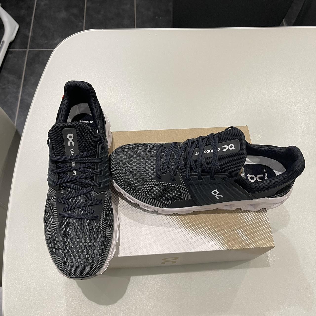 On Running Men's Black and Grey Trainers | Depop