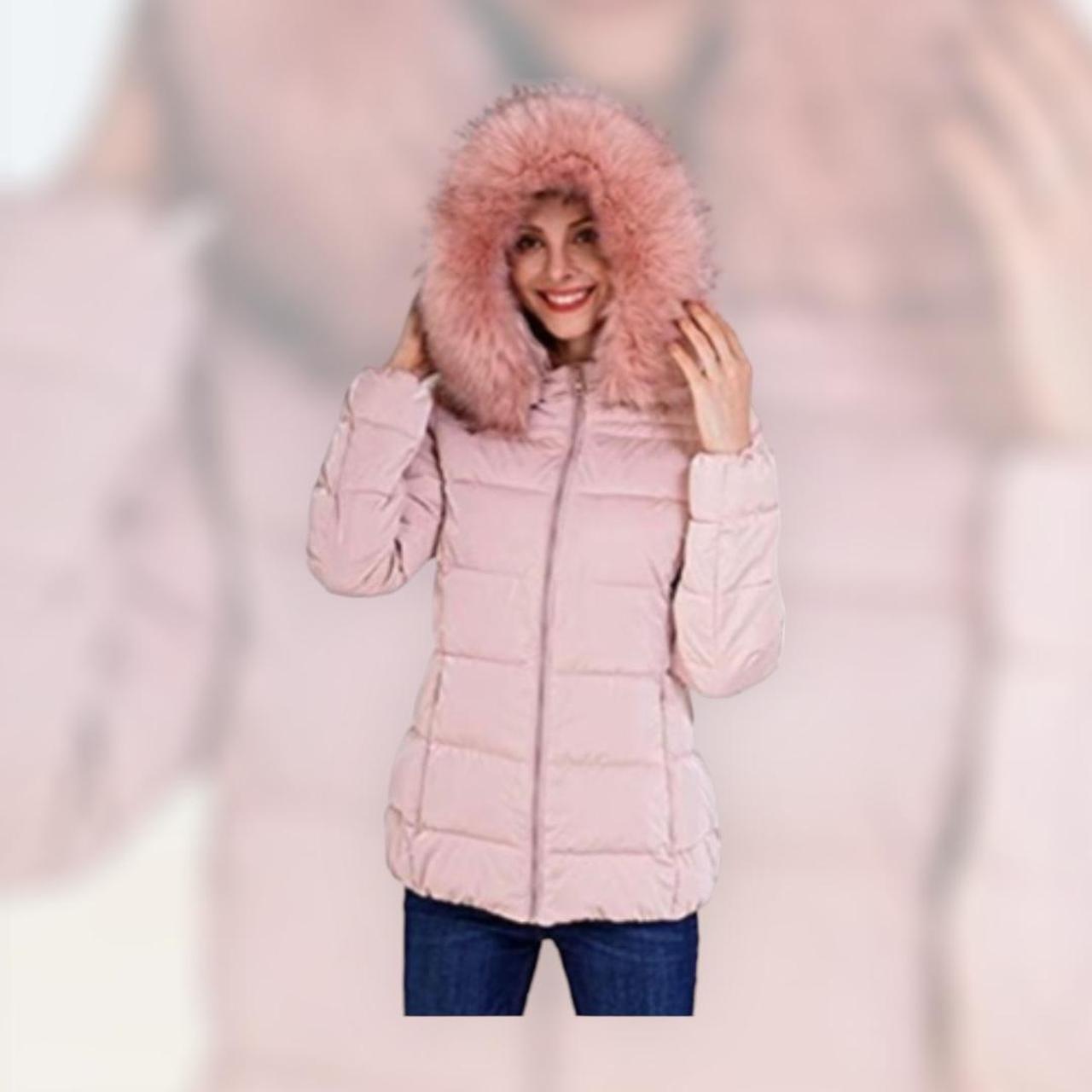 Faux down vegan puffer jacket luxurious faux fur... - Depop