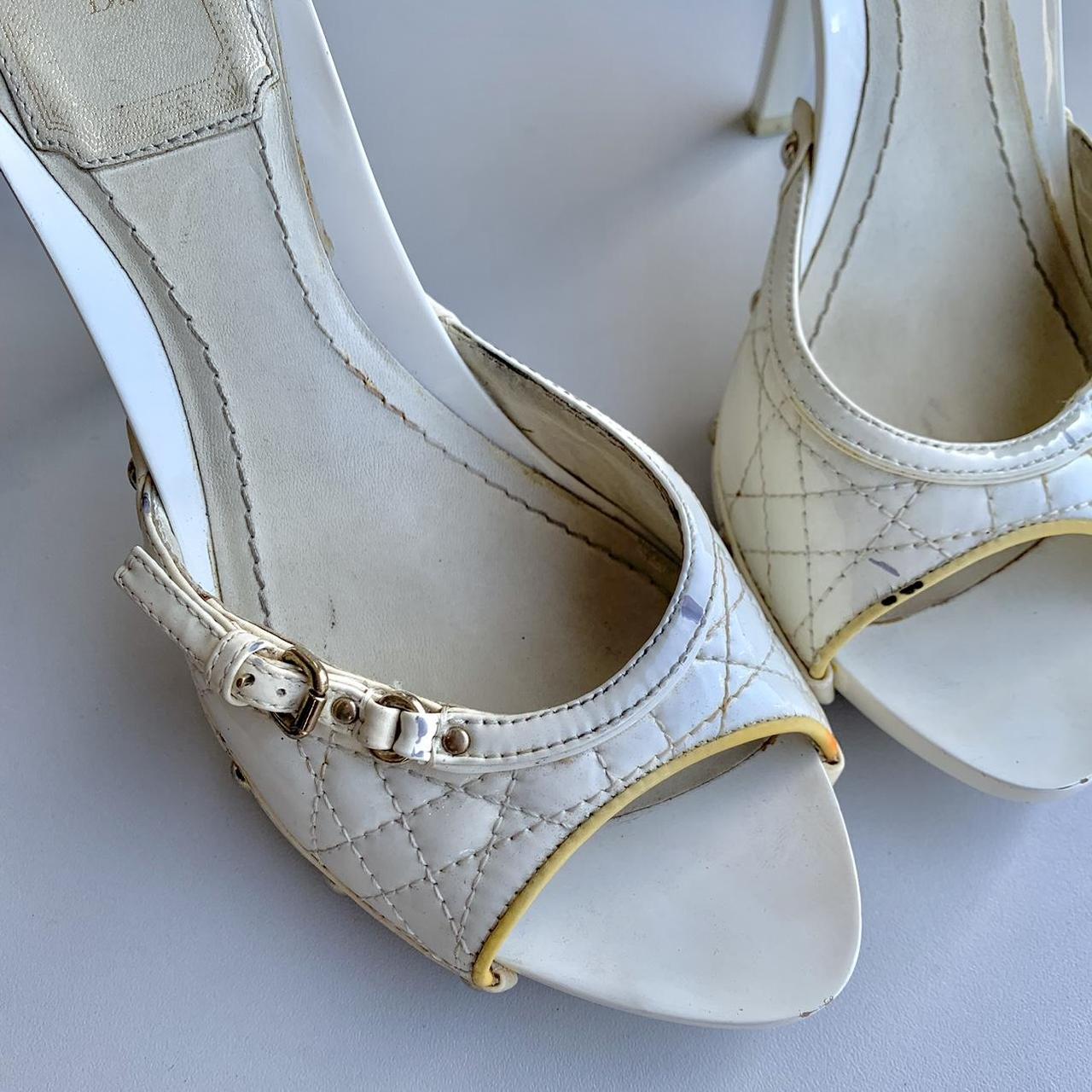 Vintage Dior White Heels Height: 11cm Size 36.5 /... - Depop