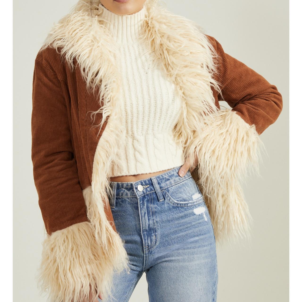 Altard state *penny lane* corduroy fur coat Worn... - Depop