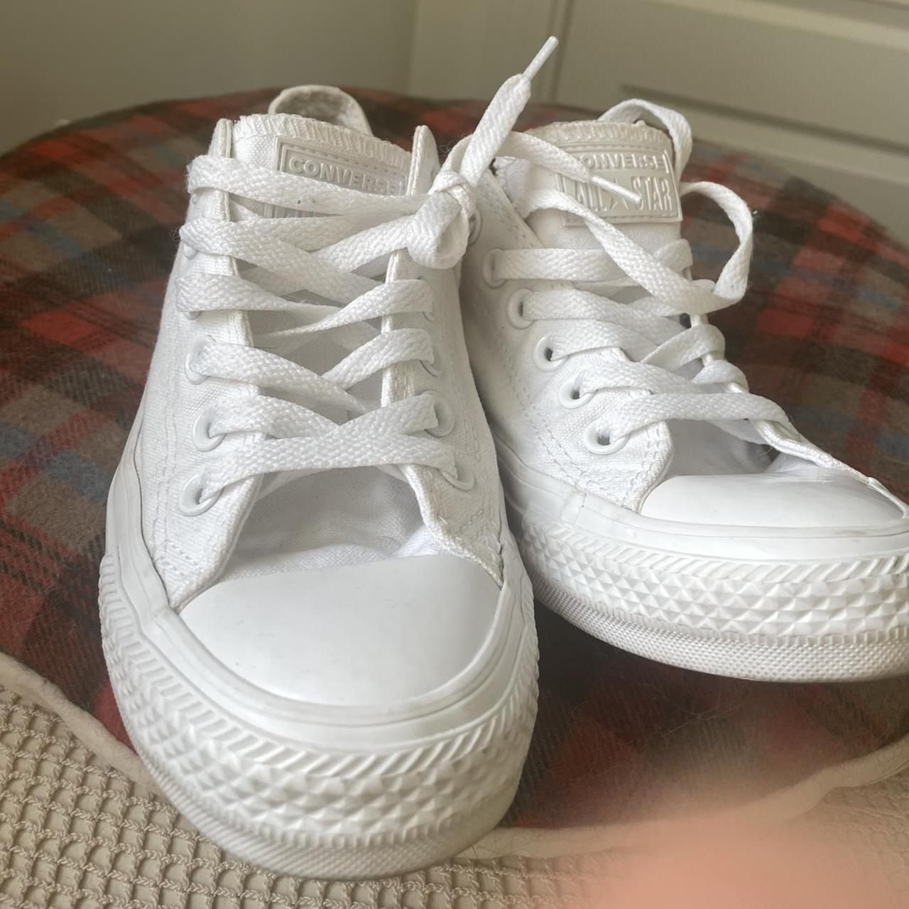 Converse Women's White Trainers | Depop