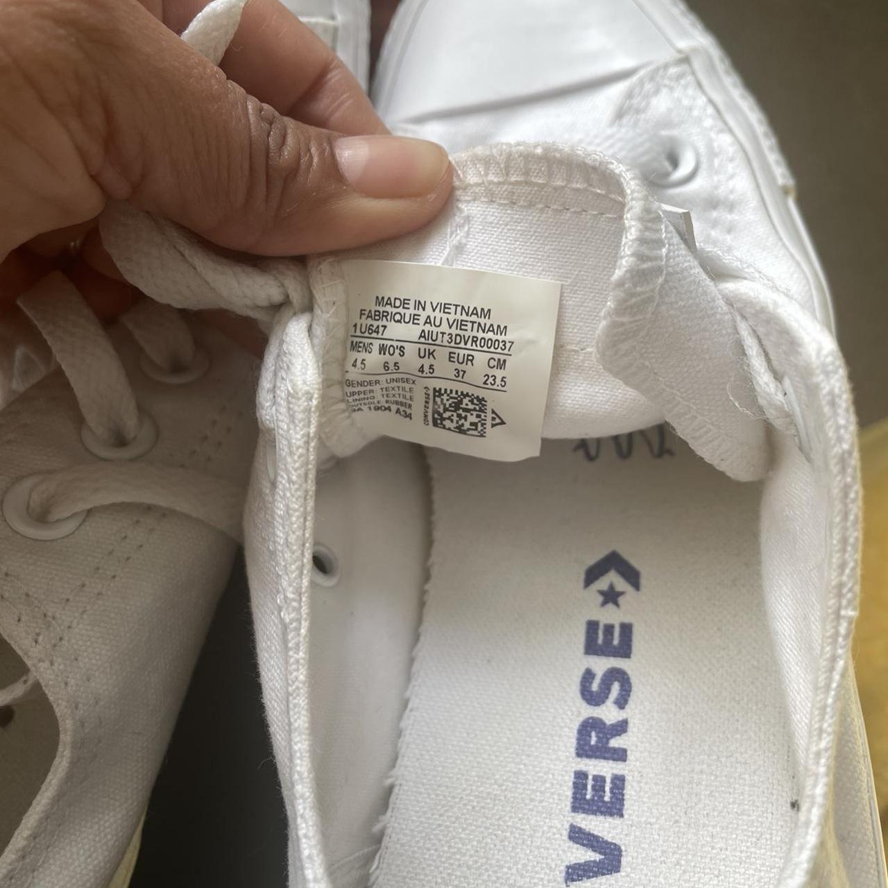 Converse Women's White Trainers | Depop