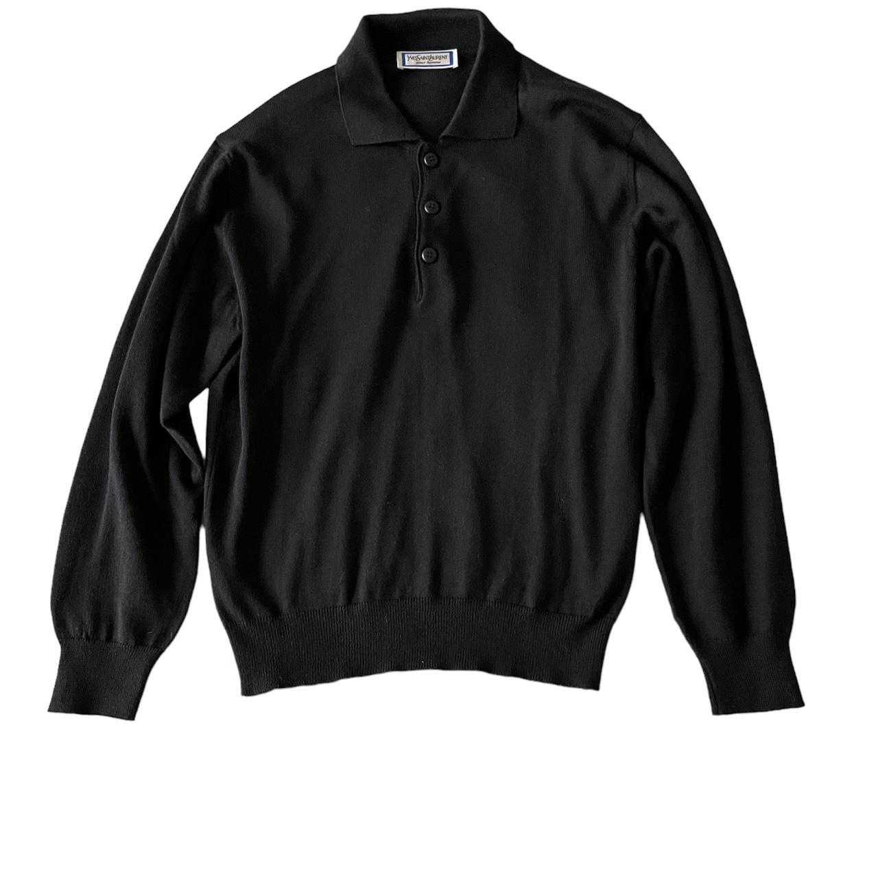 YSL Longsleeve Polo Wool Size S Runs Big On The... - Depop