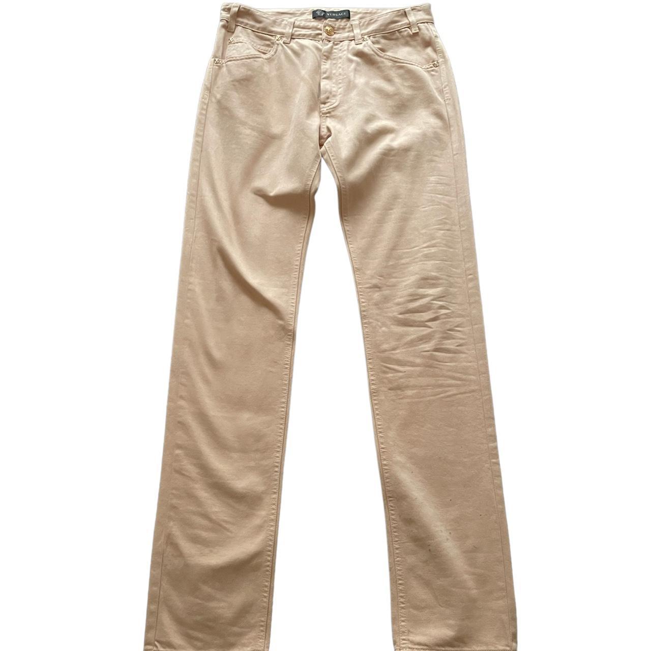 Versace Men's Cream Jeans | Depop