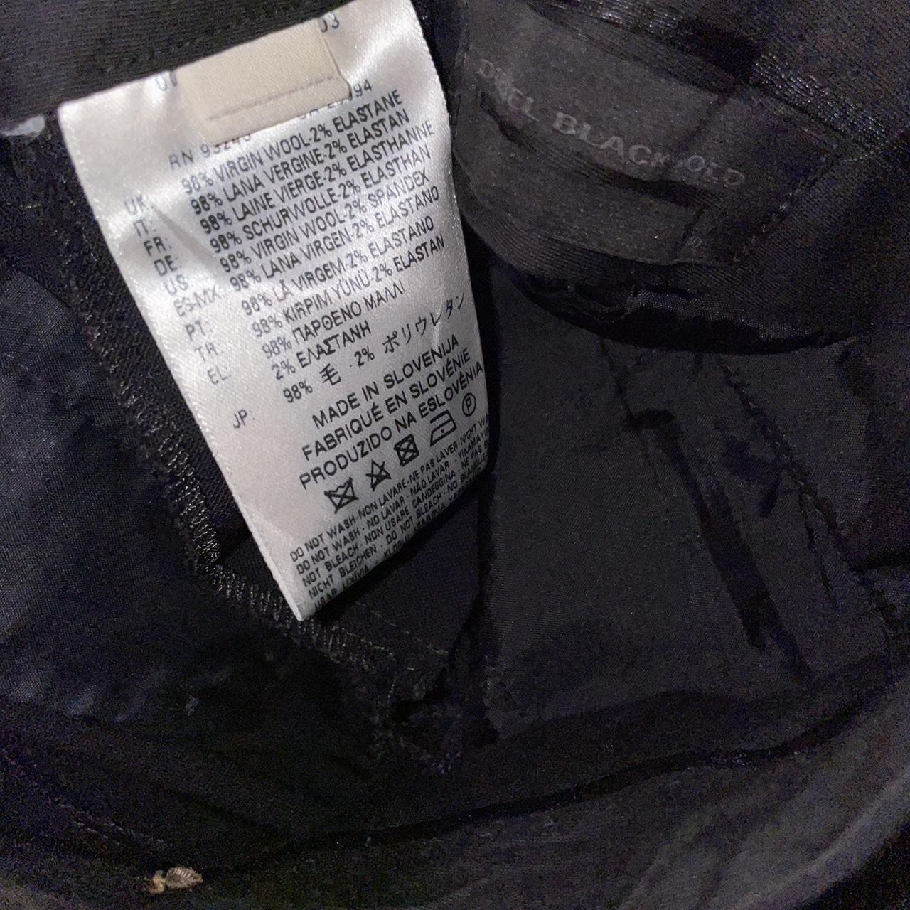 Diesel Red Tag Women's Black Trousers | Depop