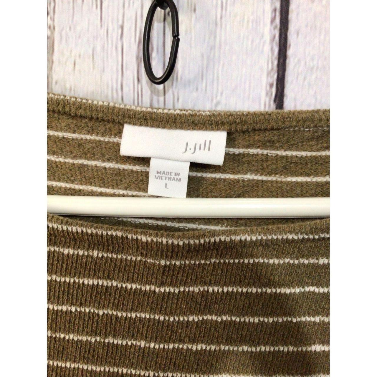 J. Jill Cute Brown & White Top Size: Large... - Depop