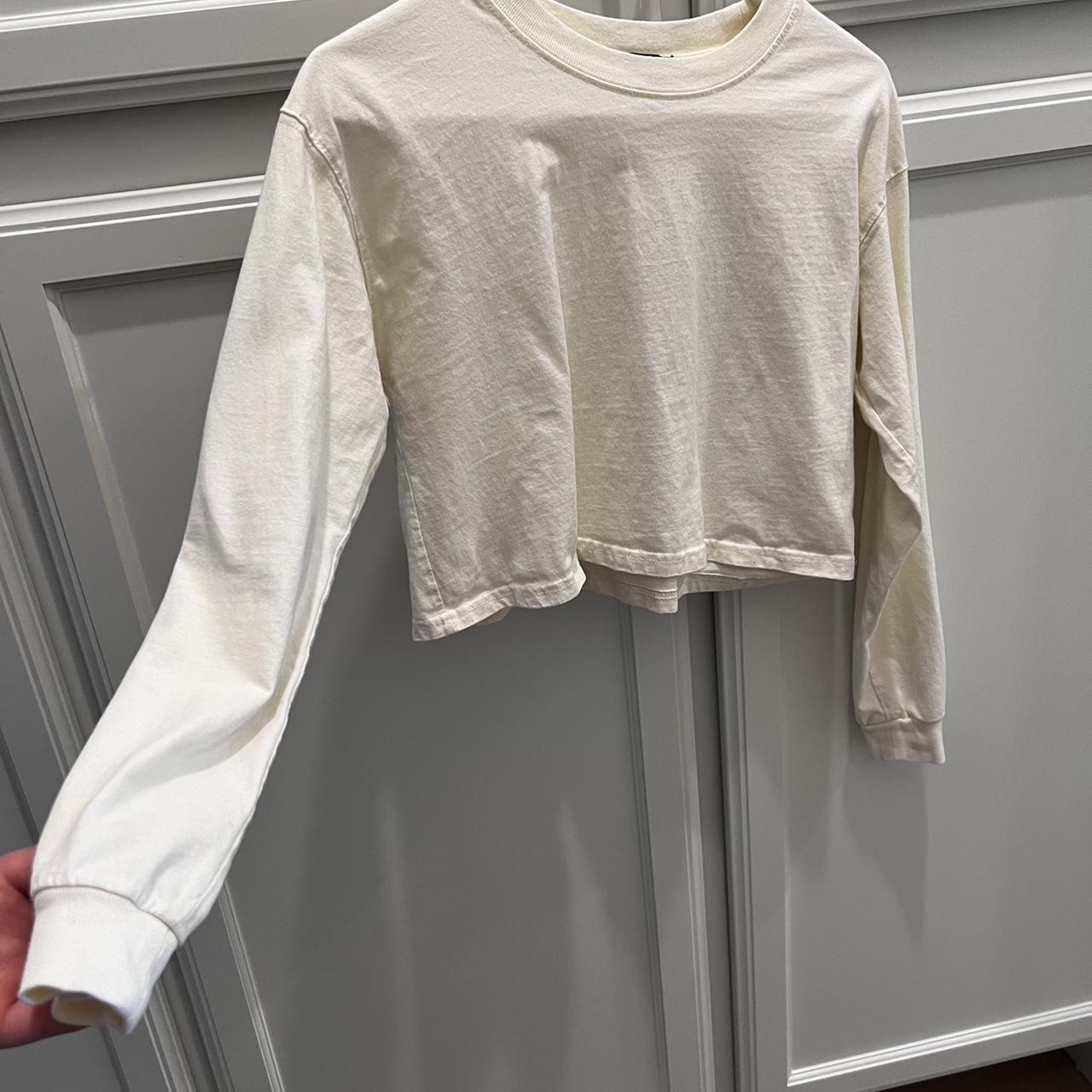 Forever 21 Basic Cream White Crop T Shirt Top Size:... - Depop