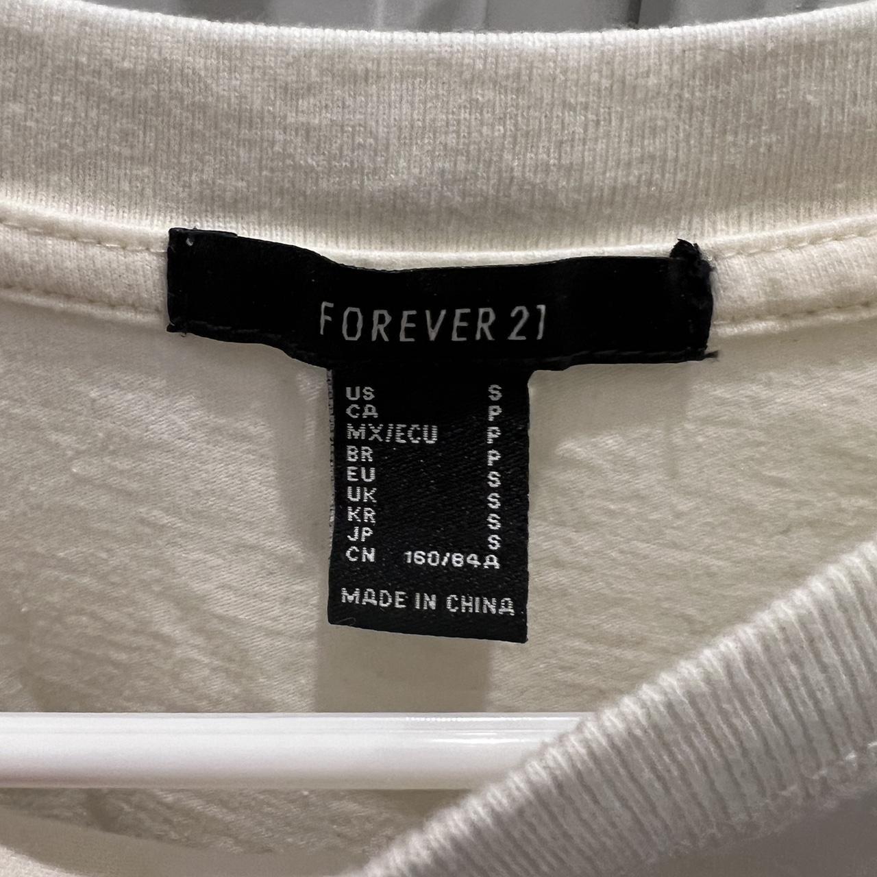 Forever 21 Basic Cream White Crop T Shirt Top Size:... - Depop