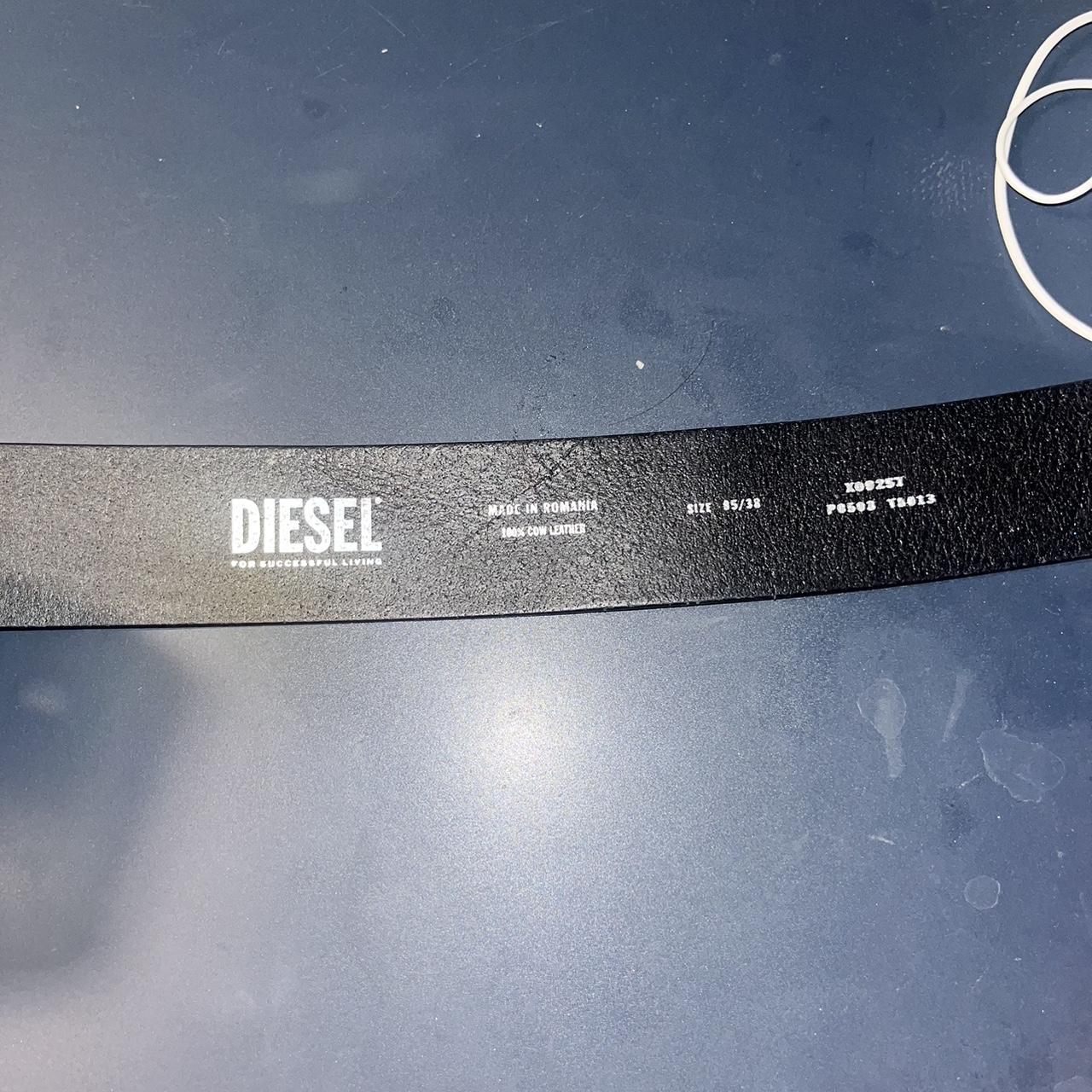 Black diesel belt with tag Full authentic leather... - Depop