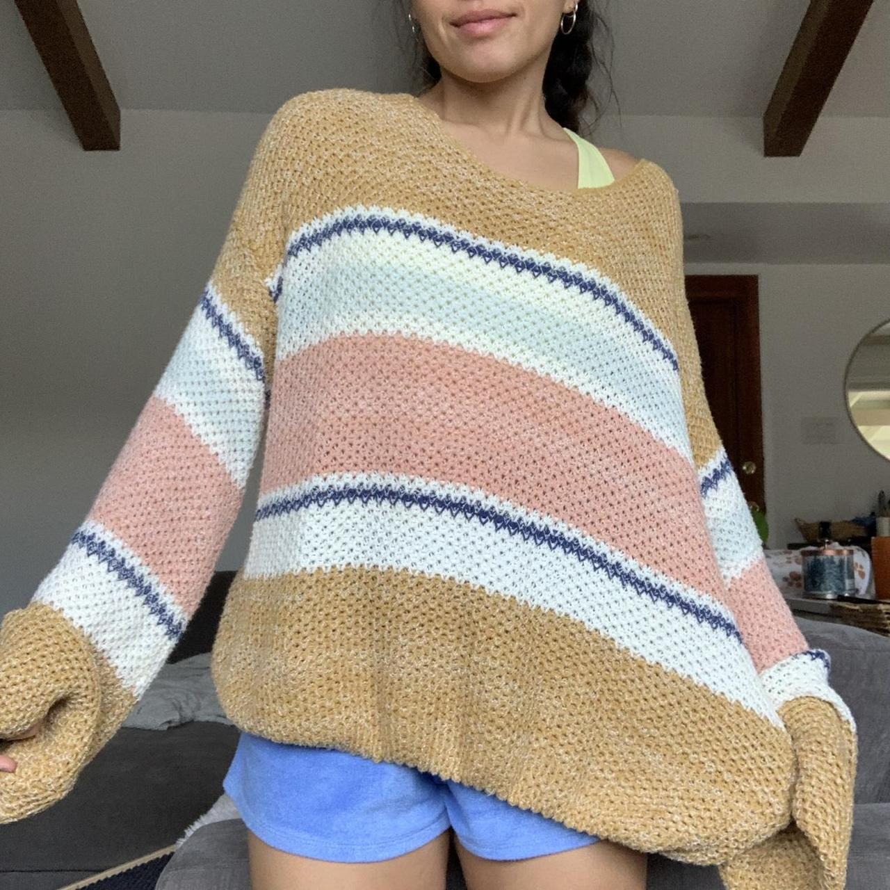 Rip curl Beachy Sweater Size XL Super cute striped... - Depop