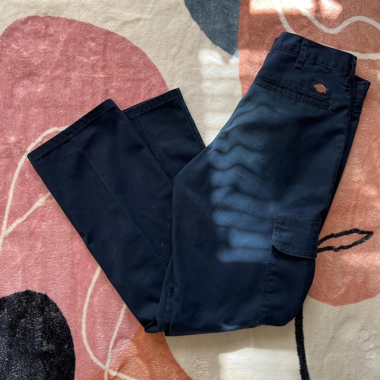 Navy Blue Dickie Cargo Pants Relaxed Baggy Fit Depop