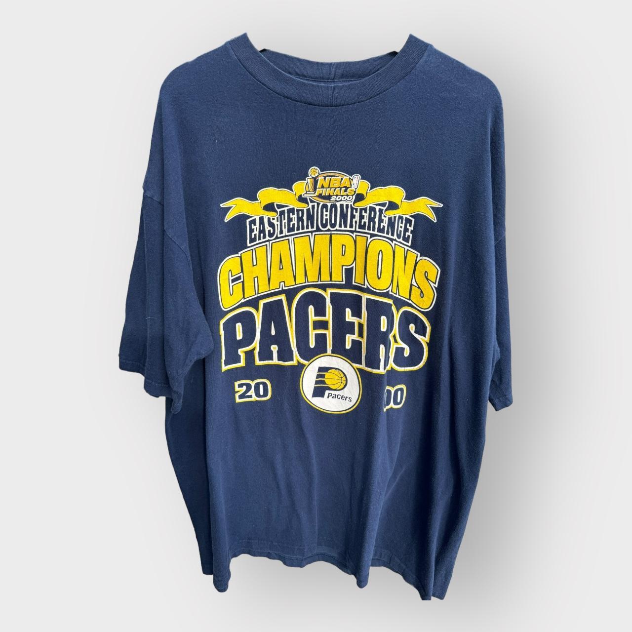Vintage 2000 Indiana Pacers NBA Championship blue... - Depop