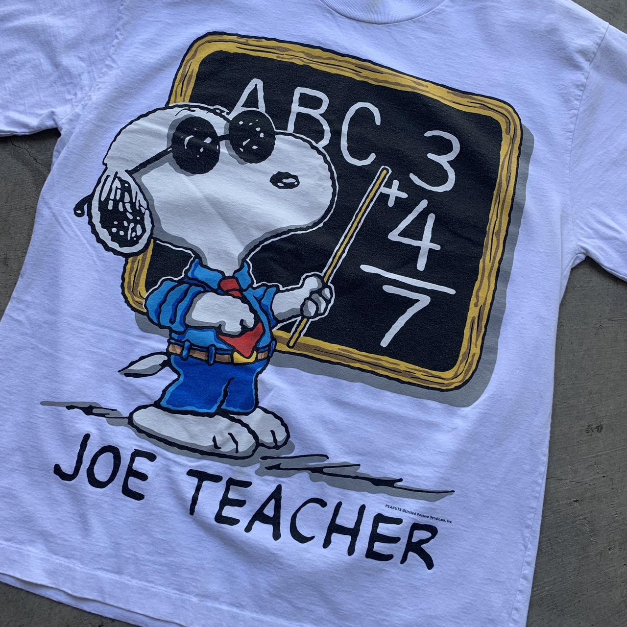 Vintage 90’s peanuts snoopy joe teacher joe cool t... - Depop