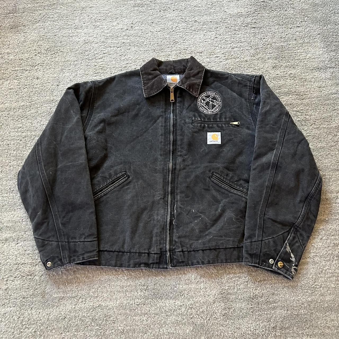 Vintage 80’s Carhartt Detroit jacket Nice fade,... - Depop
