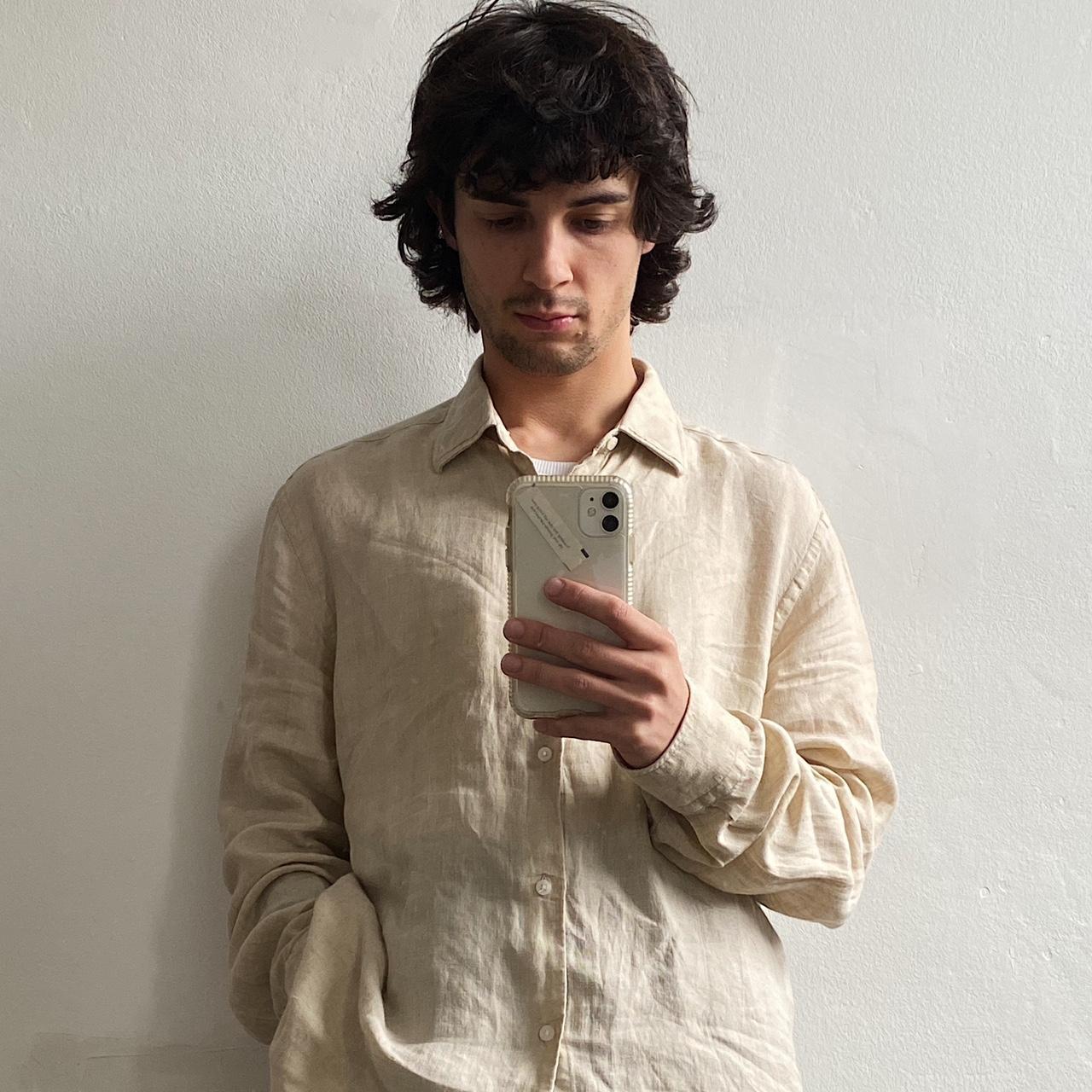Massimo Dutti Italian Light Sandbeige Pure Linen Depop