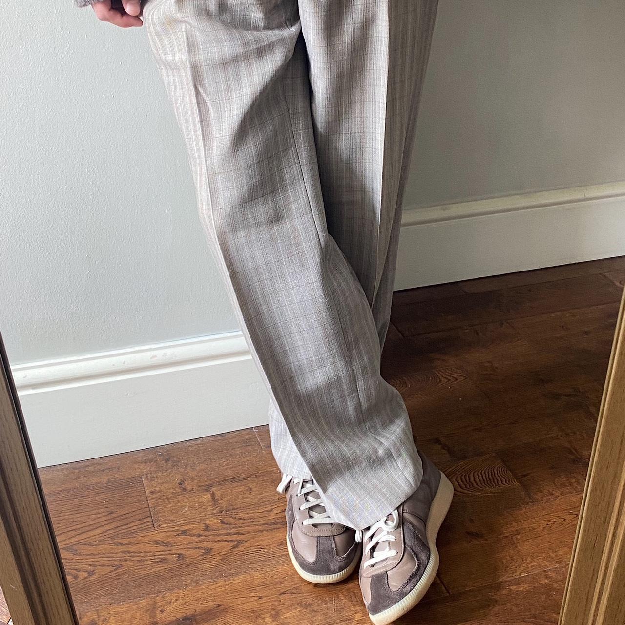 - Daks London vintage 70s luxury mid grey/brown, tan... - Depop