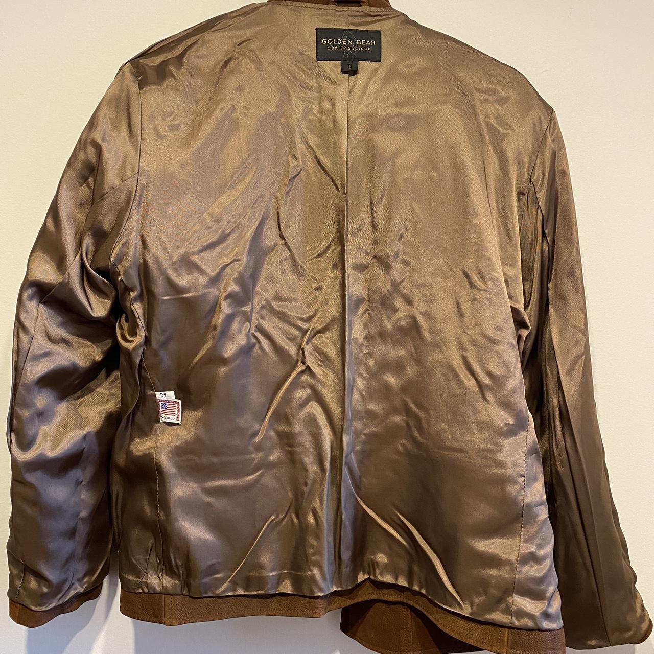 Vintage Golden Bear San Francisco leather jacket in... - Depop
