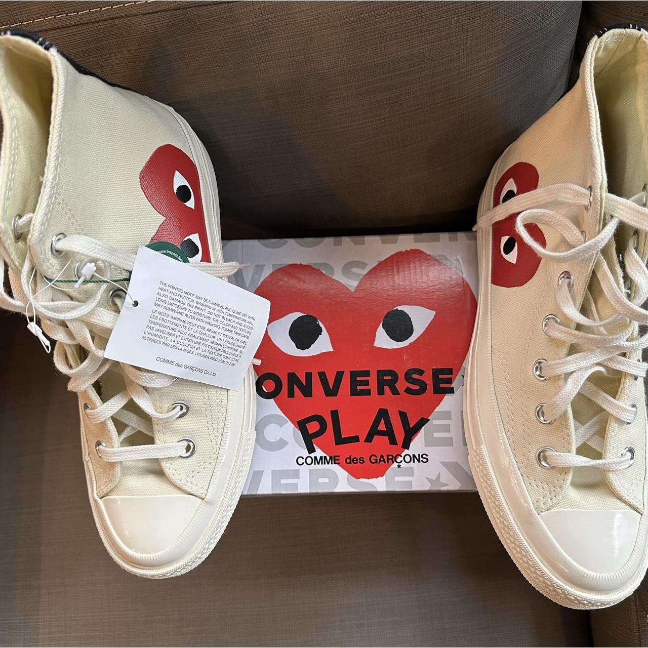 Brand new white converse cdgs off of stockx. Comes... - Depop