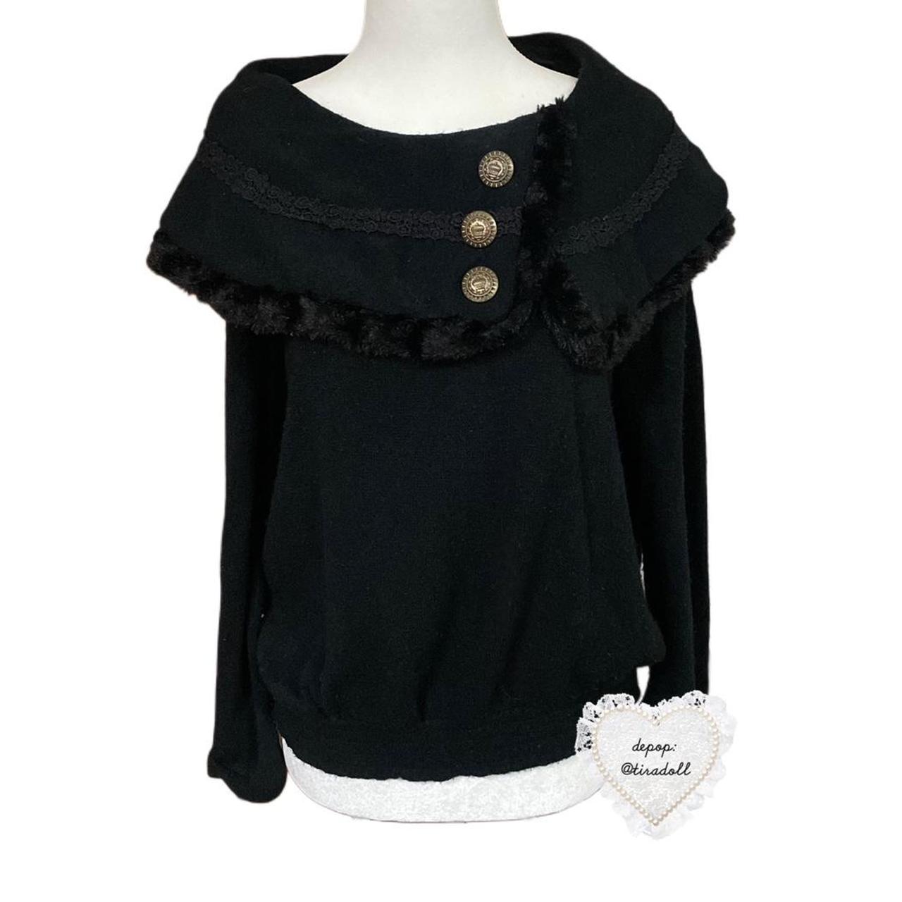 ʚɞ axes femme gyaru off the shoulder sweater 𝓇𝑜𝓈𝑒... | Depop