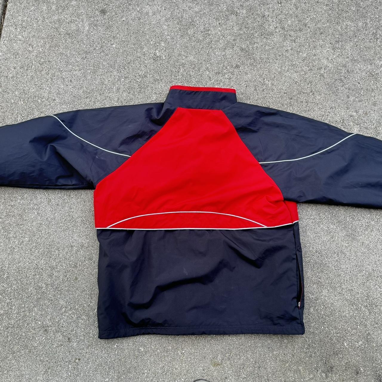 Vintage Wisconsin Badgers red and black windbreaker... - Depop