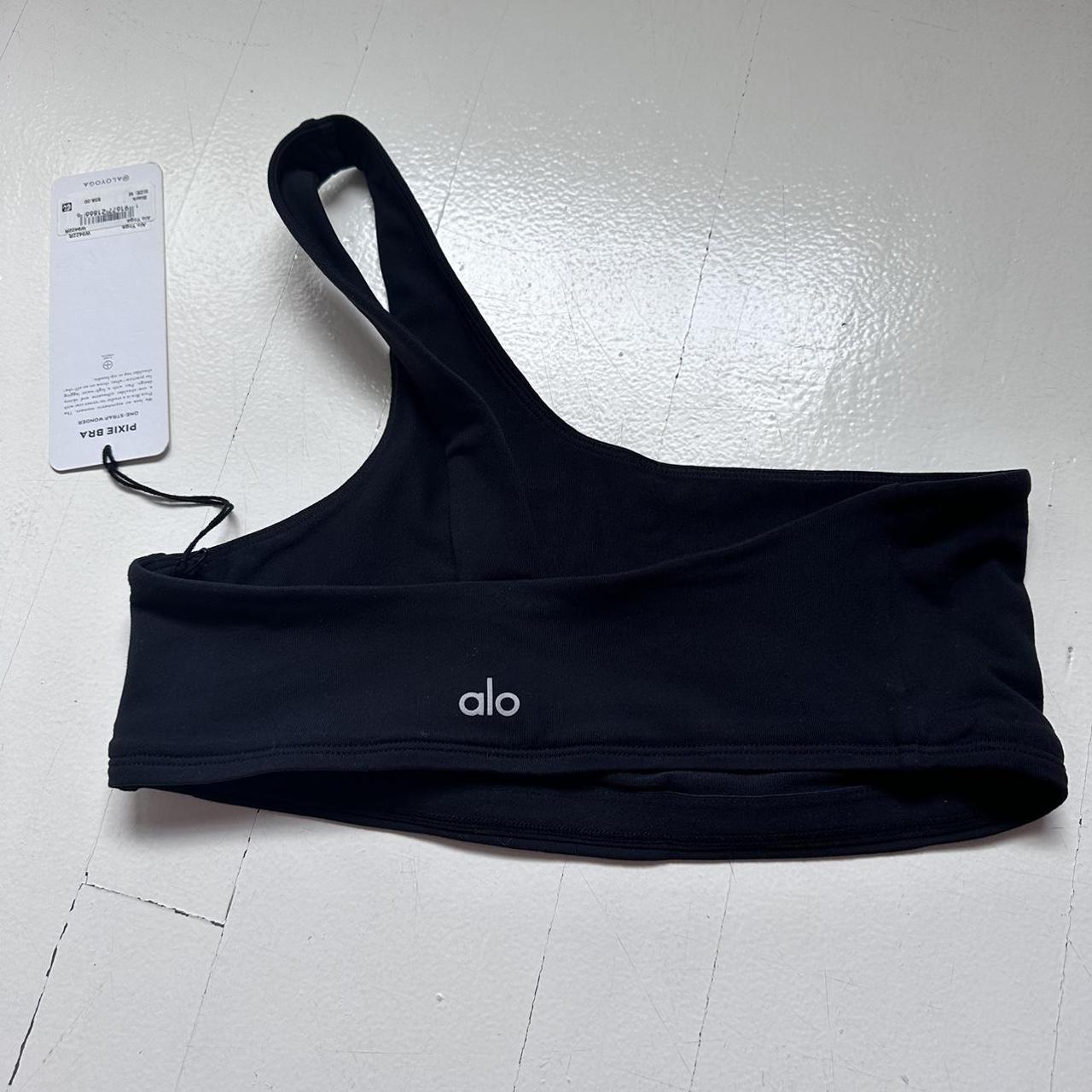 ALO Adorable one strap asynchronous black sports... - Depop