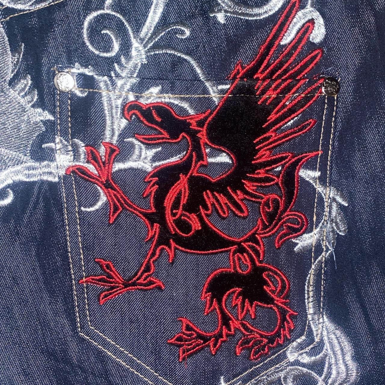 grunge y2k delf imperious jean shorts / jorts crazy... - Depop