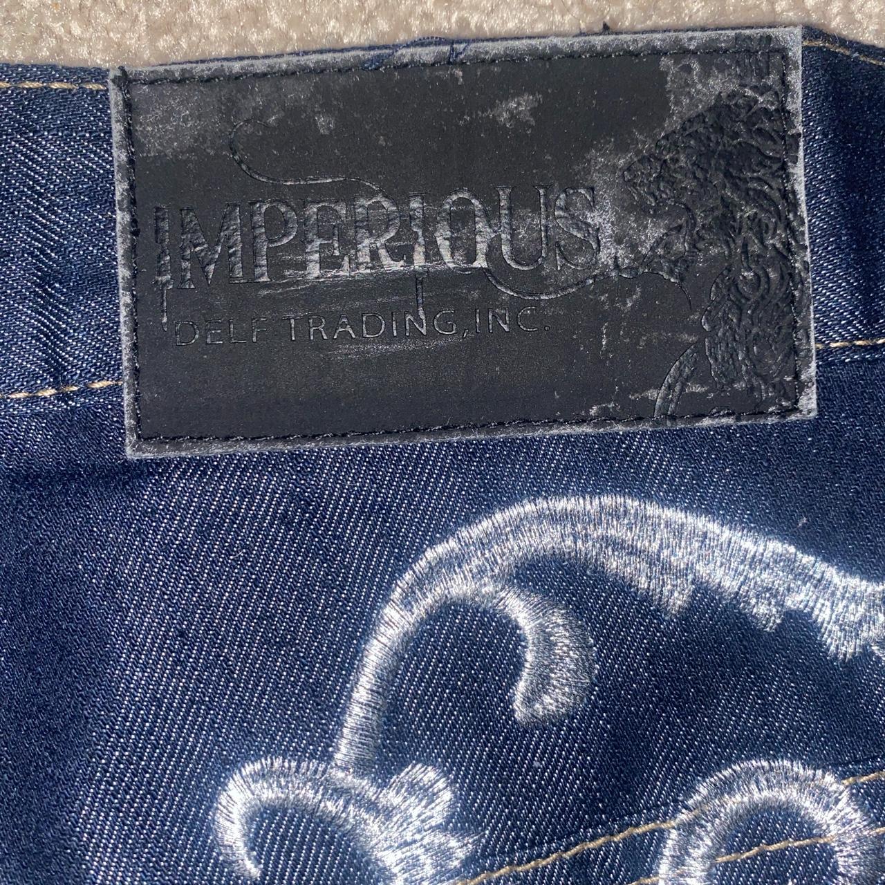 grunge y2k delf imperious jean shorts / jorts crazy... - Depop