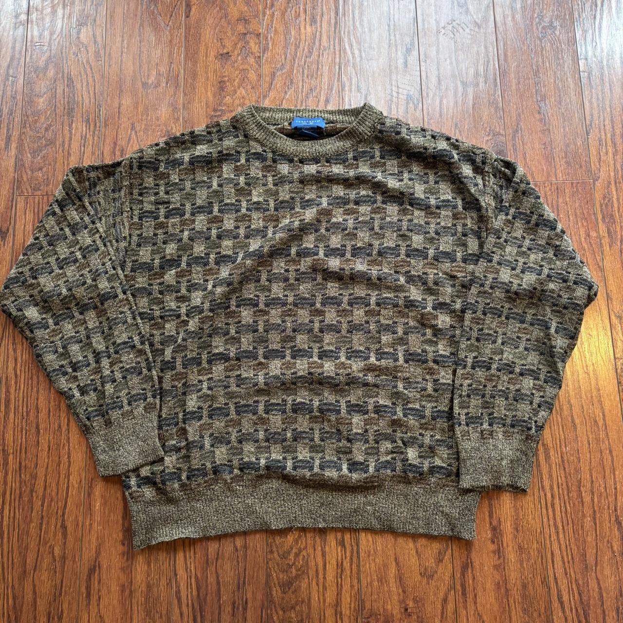 Vintage 90s Knit Sweater crazy sweater with amazing... | Depop