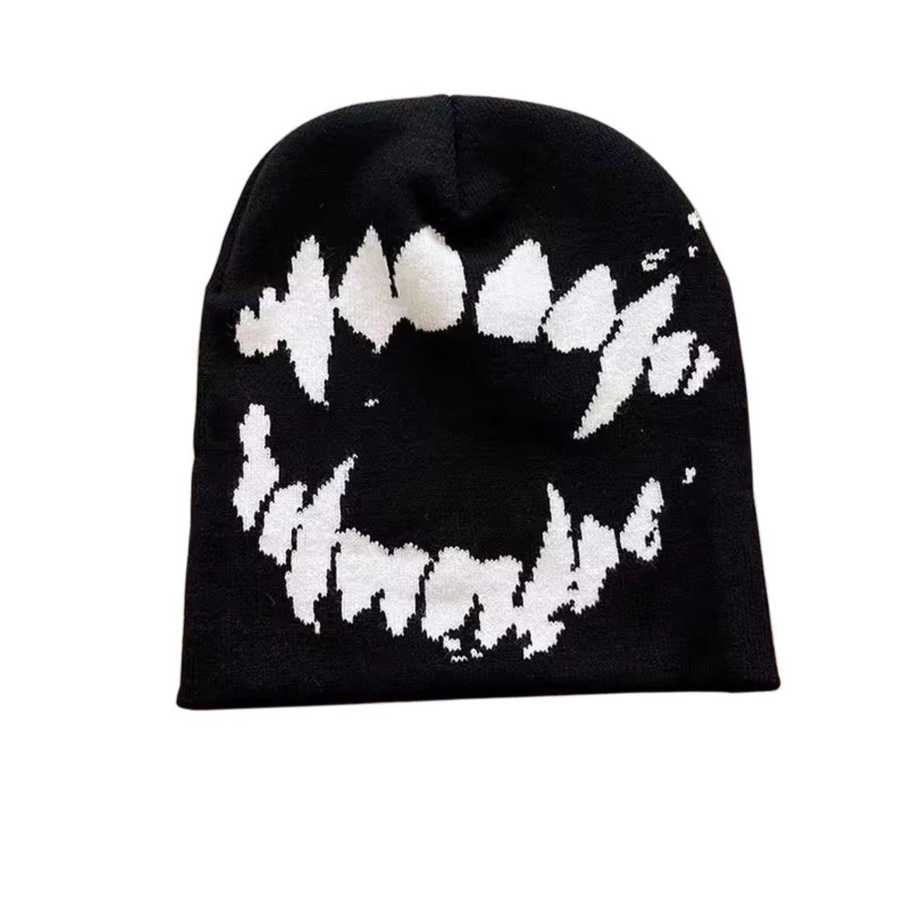 Black and white ken Carson teeth beanie #skater | Depop
