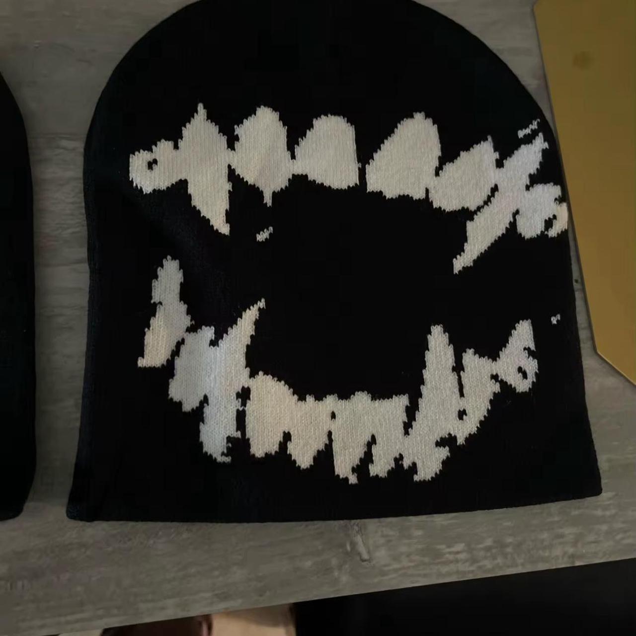 Black and white ken Carson teeth beanie #skater | Depop