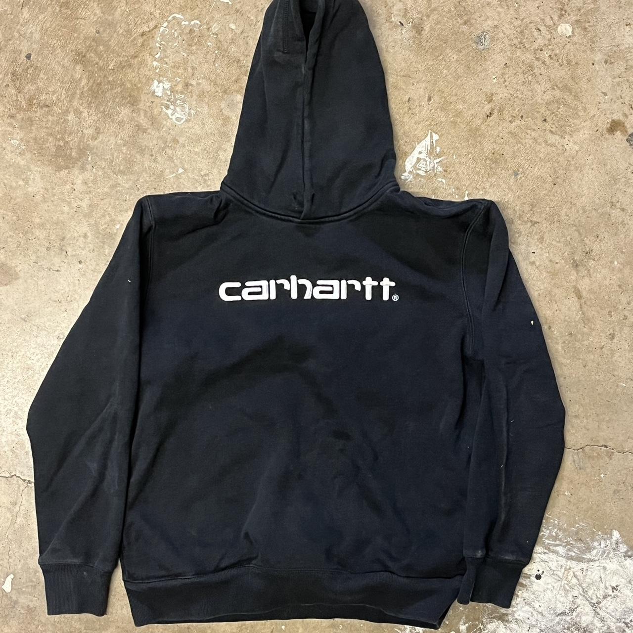 carhartt work in progress hoodie tag says small - Depop