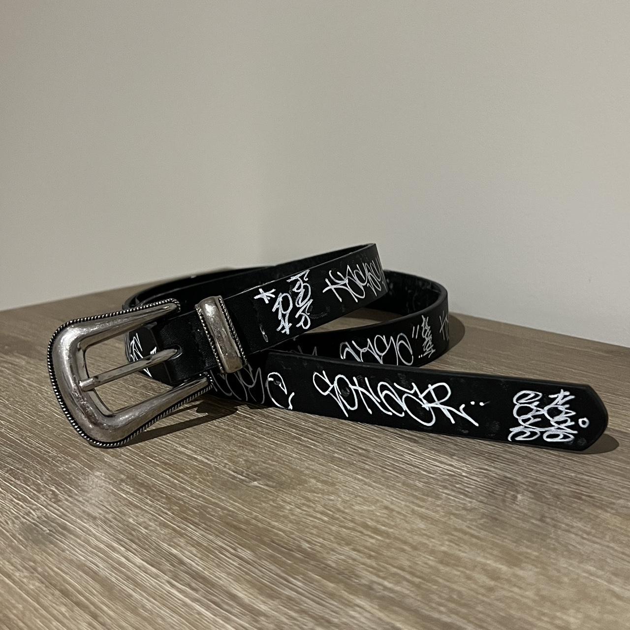 graffiti belt done by myself- size small to medium | Depop