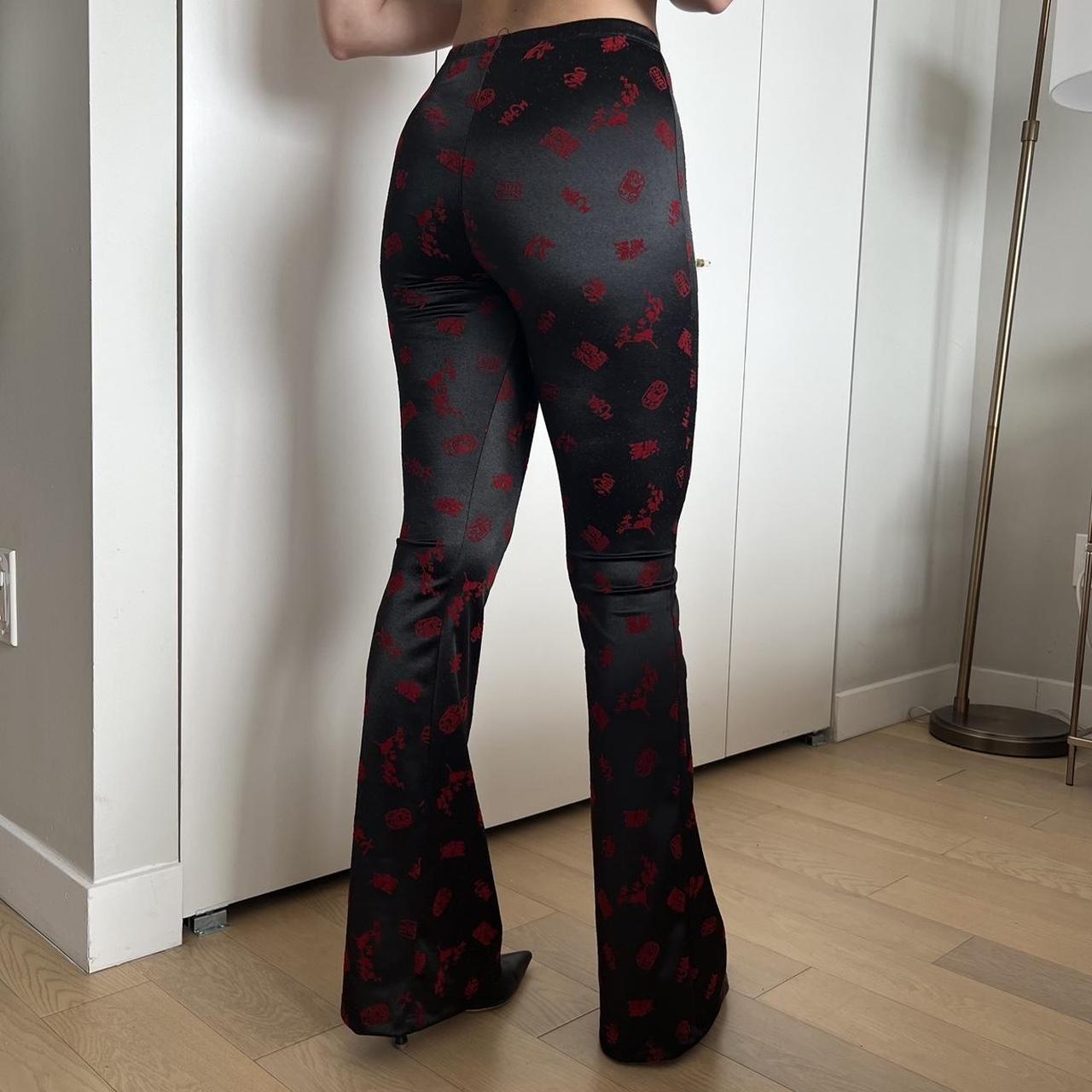 Motel Rocks black satin pants • Size S (fits like... - Depop