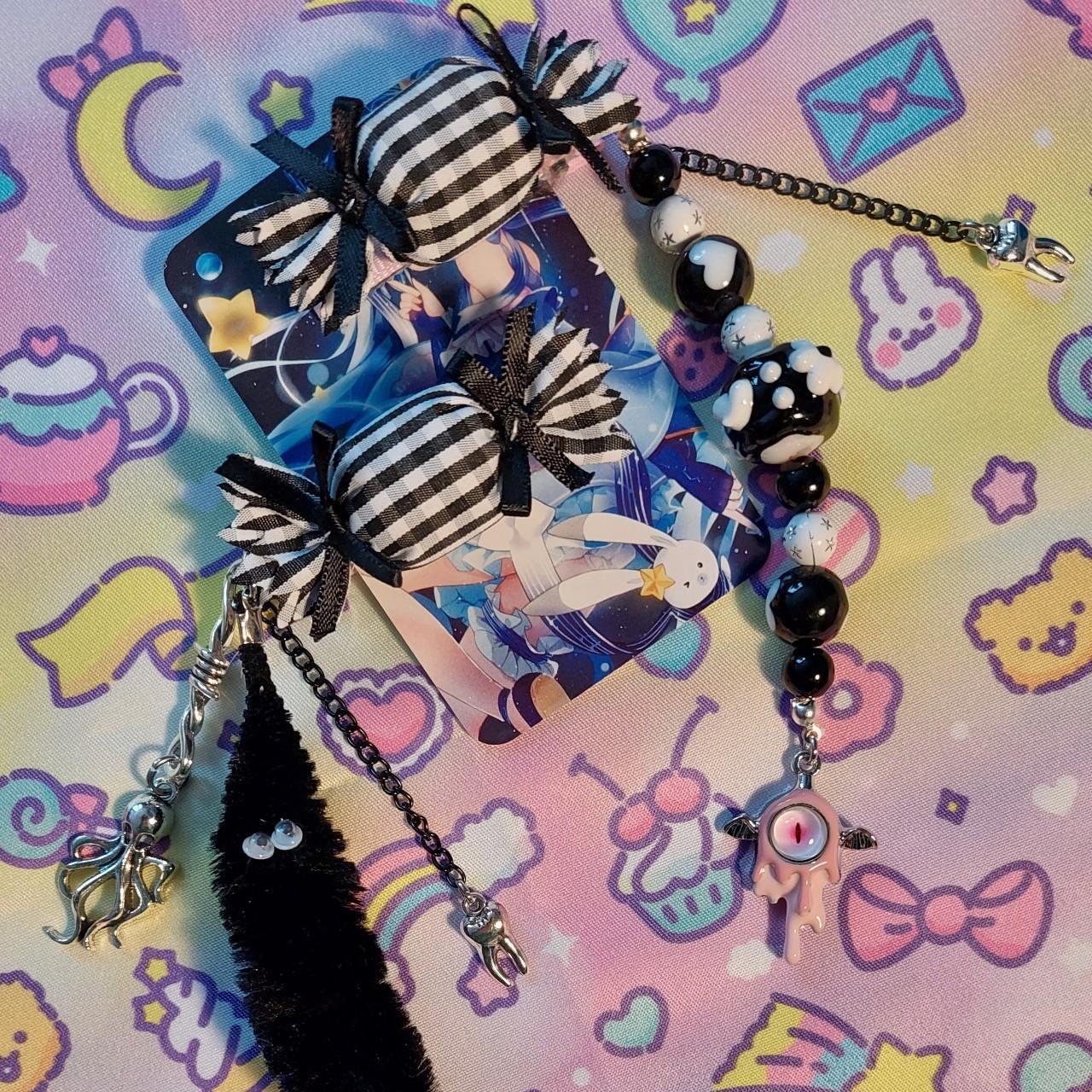 🖤 ️Emo Worm on a string hairclips 🖤 ️ Handmade by me... - Depop