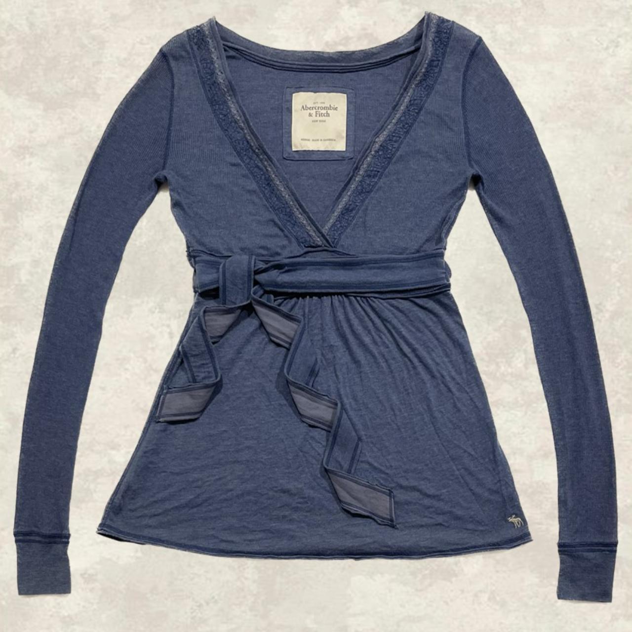 ౨ৎ Vintage Abercrombie and Fitch Blue Babydoll... - Depop