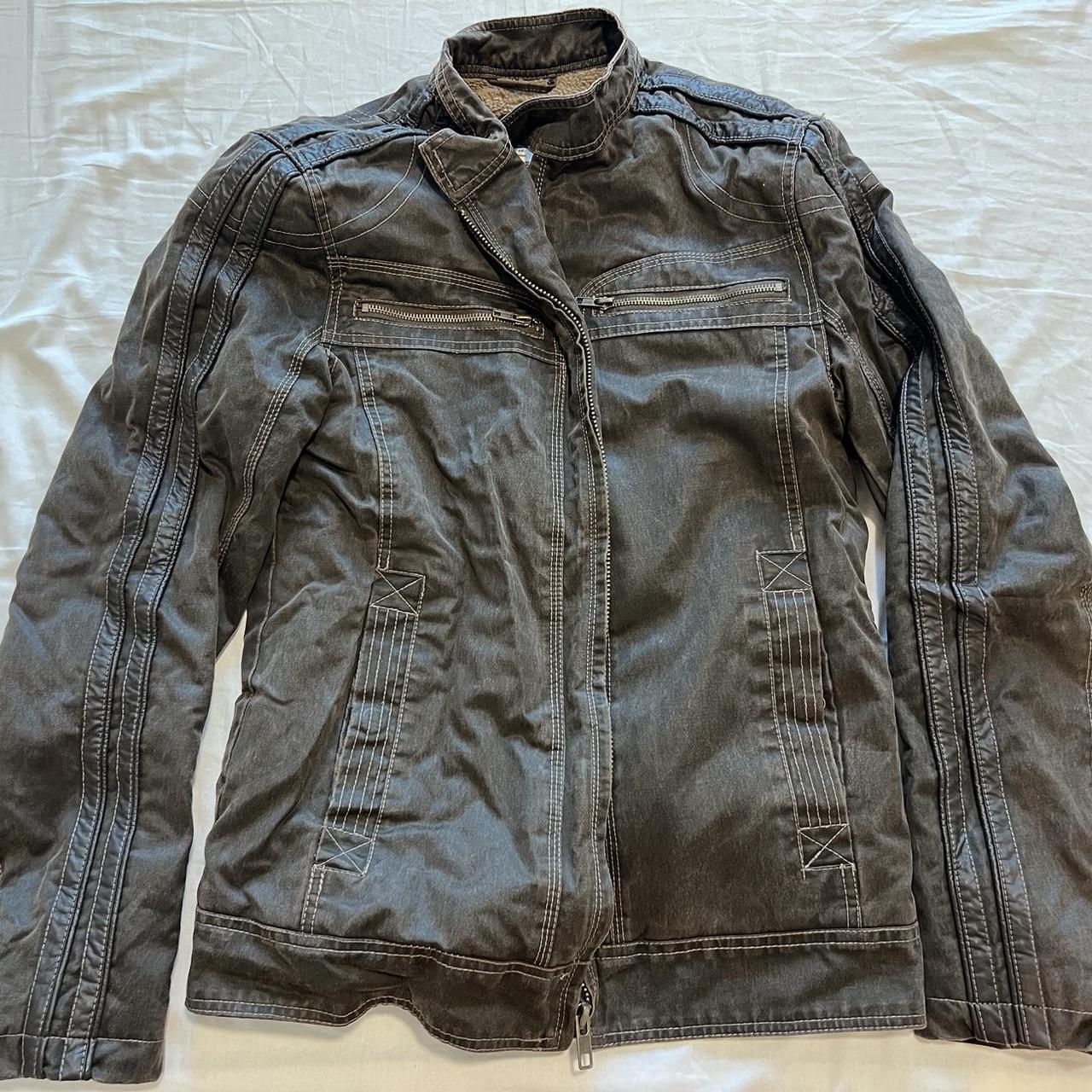 Sundance brown faux-fur lined jacket. Zipper and... - Depop