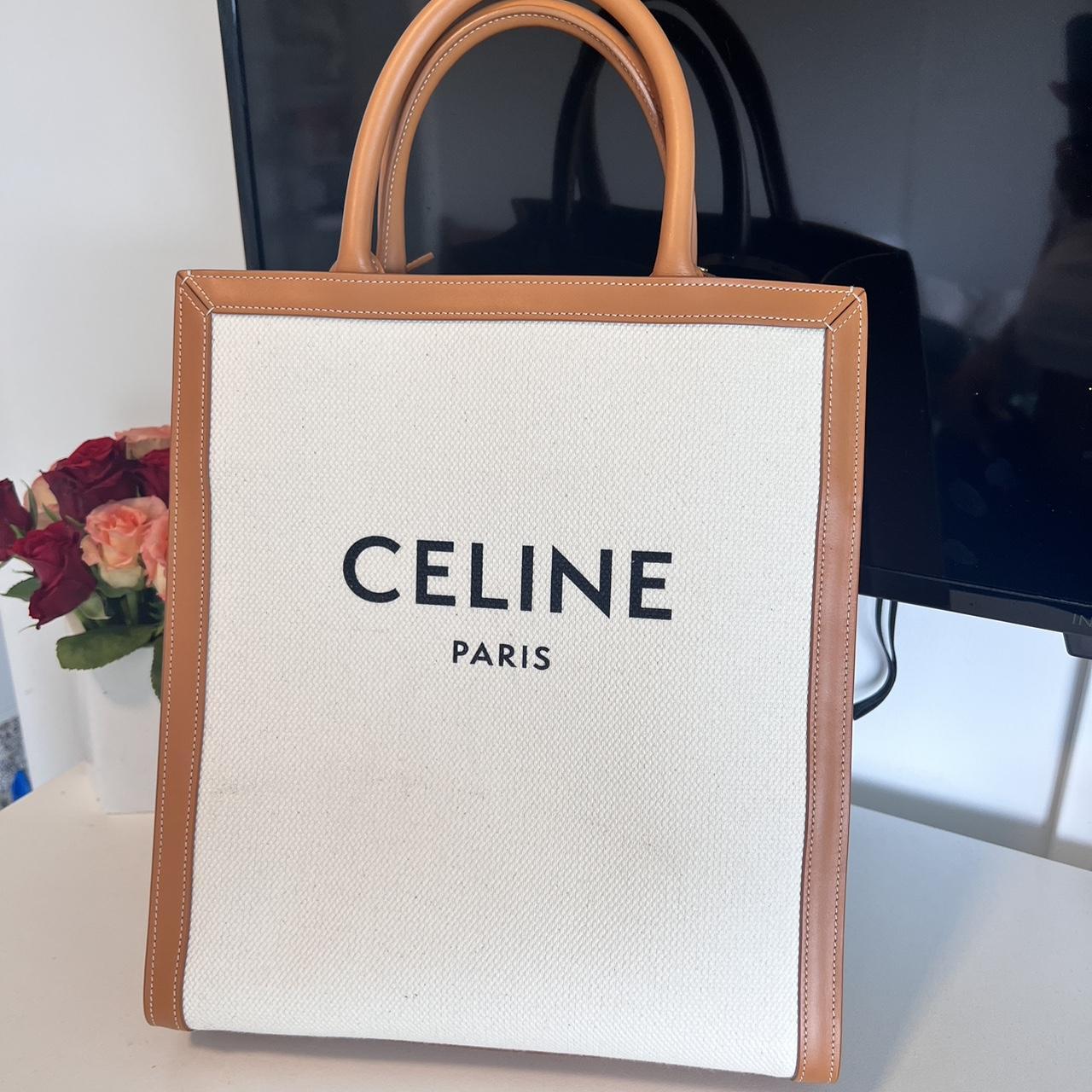 Authentic Celine tote bag Canvas Calfskin Mini... - Depop