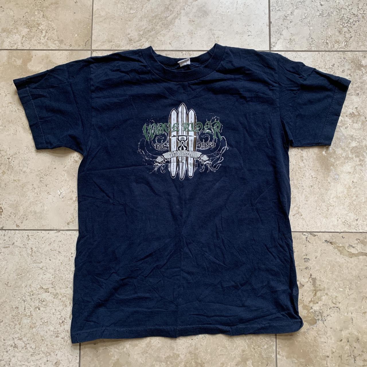 vintage made in usa hawaii wave rider surf t-shirt... - Depop