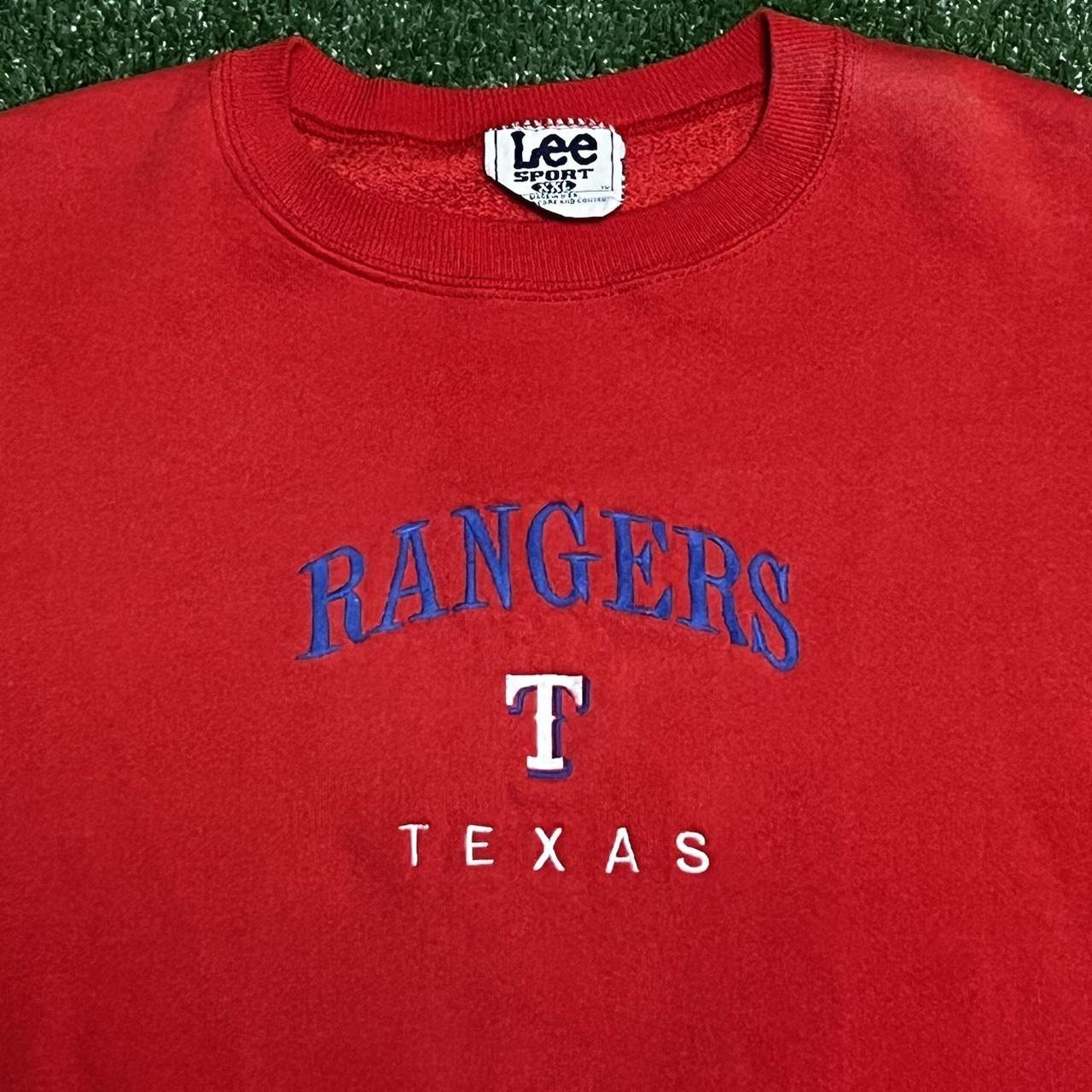 Vintage Lee sport Texas Rangers Sweatshirt Size XXL... - Depop