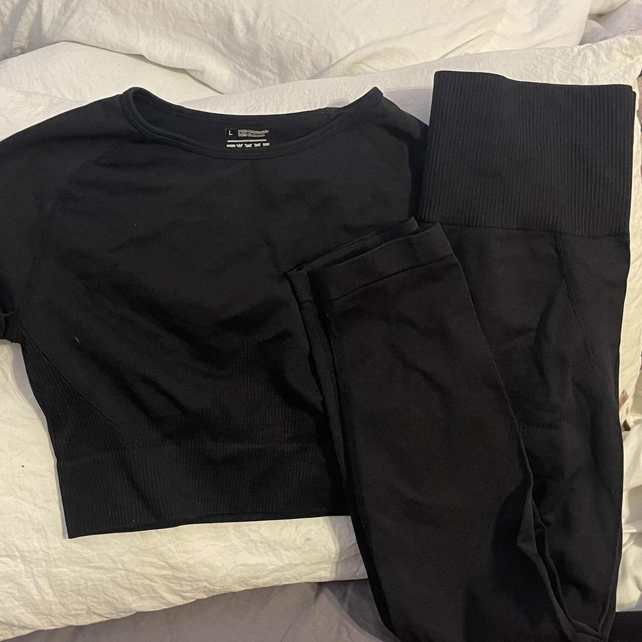 Black work out set It really fits a medium I bought... - Depop