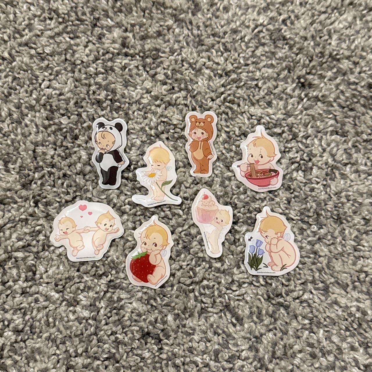 brandy melville cherub puffy stickers, these are new... | Depop