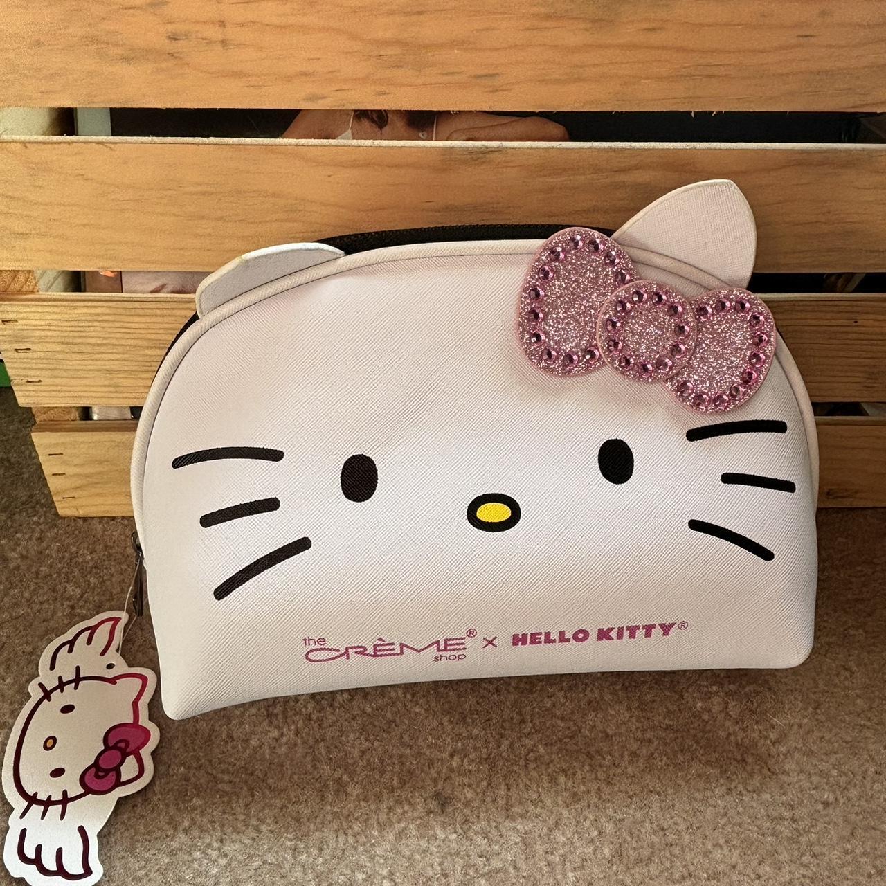 Hello kitty Creme makeup pouch brand new never... - Depop