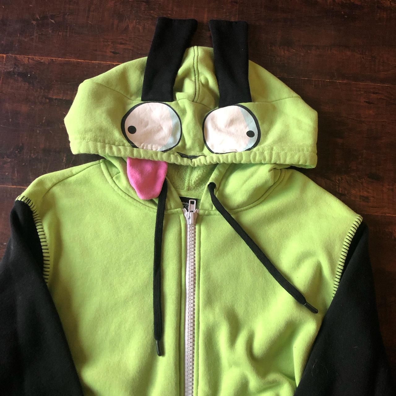 Invader Zim Nickelodeon Zip Up Hoodie Size Large - Depop
