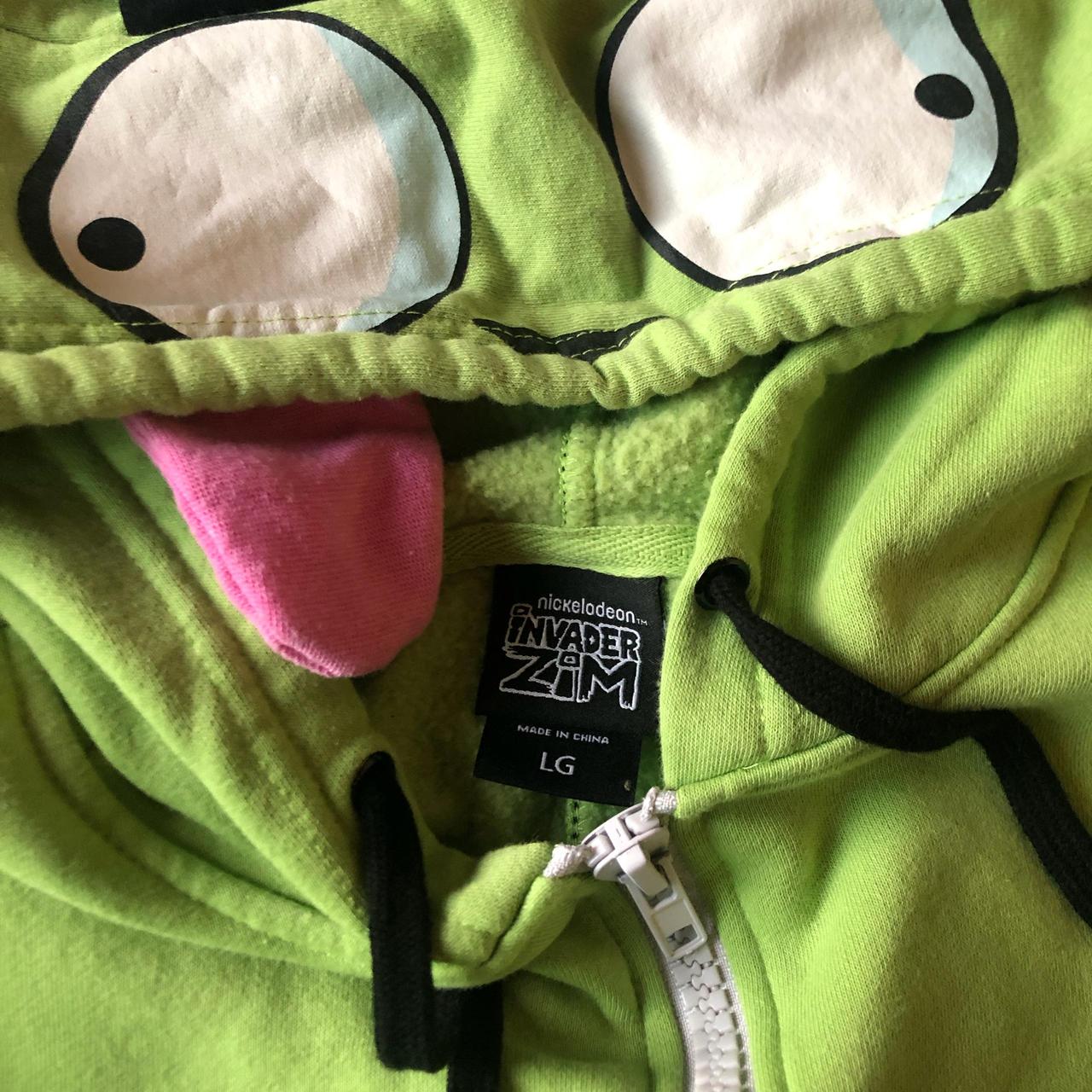 Invader Zim Nickelodeon Zip Up Hoodie Size Large - Depop