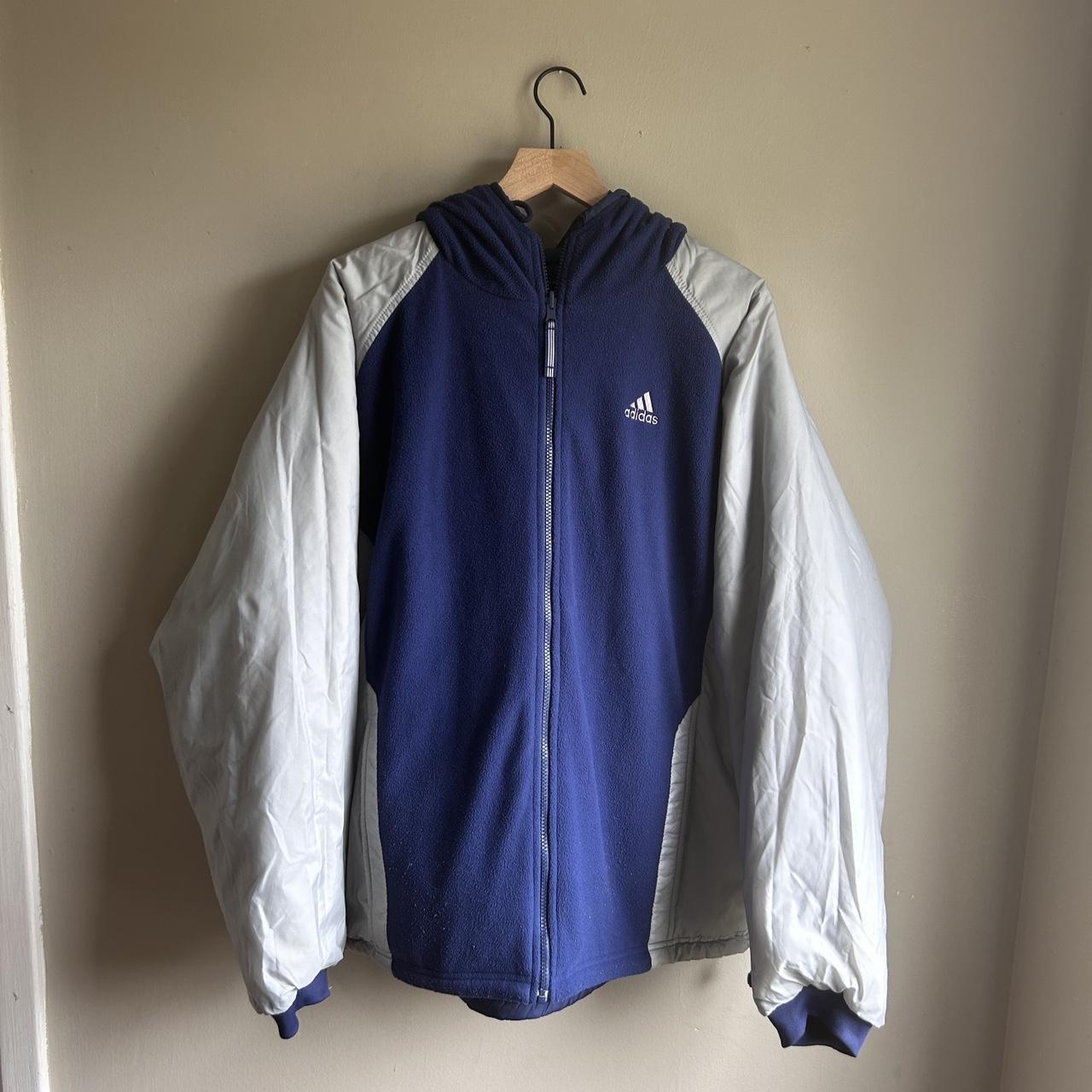 Vintage Adidas 90s Reversible Puffer Jacket Zip Up... - Depop