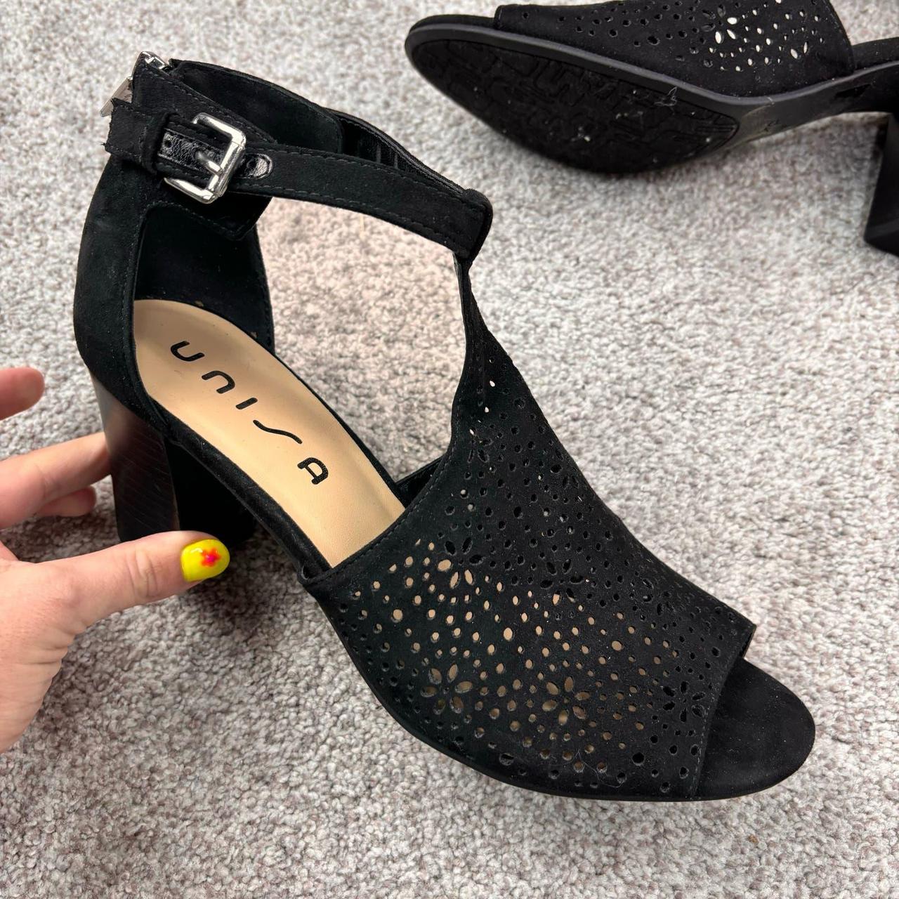 Great Unisa black heeled sandals with a beautiful... - Depop